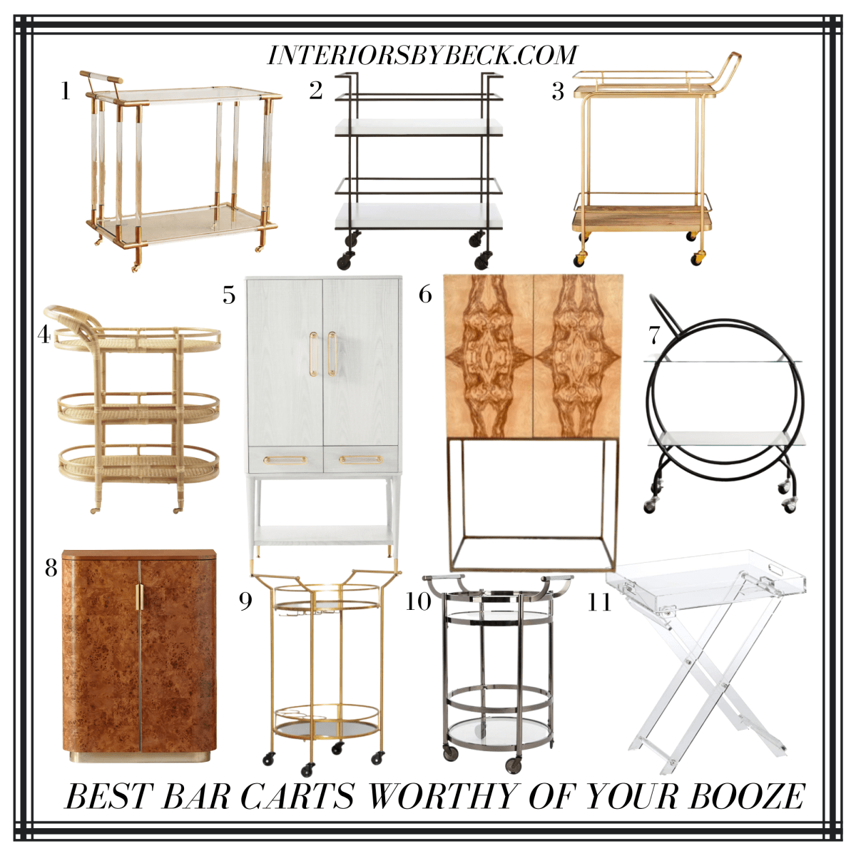 BEST BAR CARTS WORTHY OF YOUR BOOZE – INTERIORS BY BECK