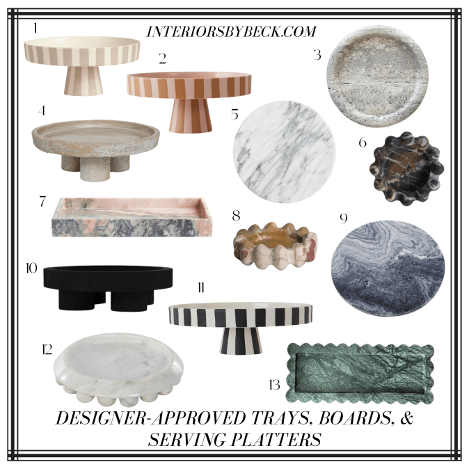 DESIGNER-APPROVED TRAYS, BOARDS, & SERVING PLATTERS – INTERIORS BY BECK